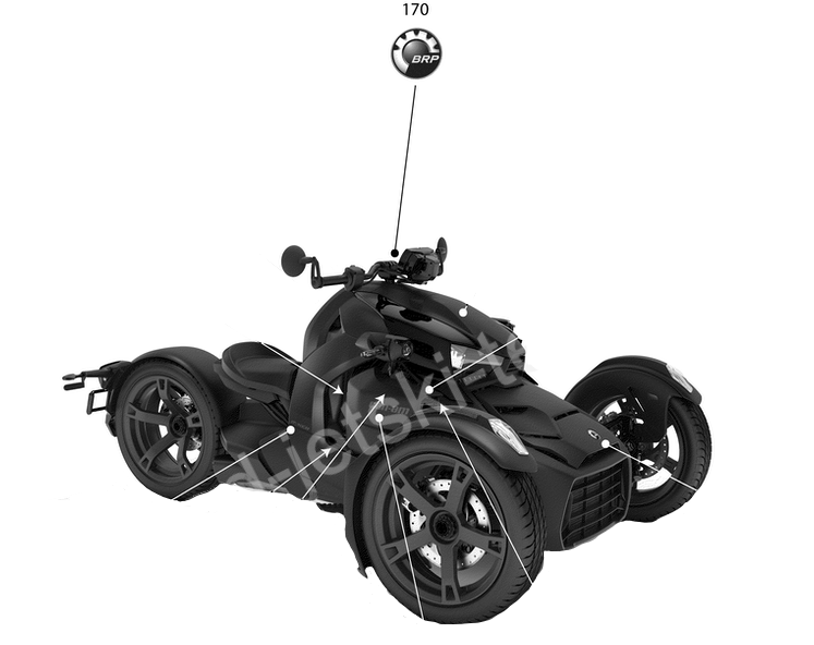 CAN-AM BRP LOGO, 13 MM UV, 516010651 — ATV Services Scotland Ltd